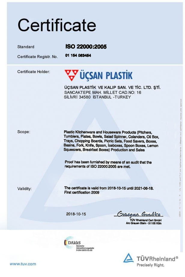 ISO-22000-2005 – Üçsan Plastik